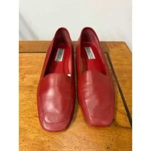 Capezio | Shoes | Vtg Capezio Womens Size 95m Jenny Red Leather Square ...